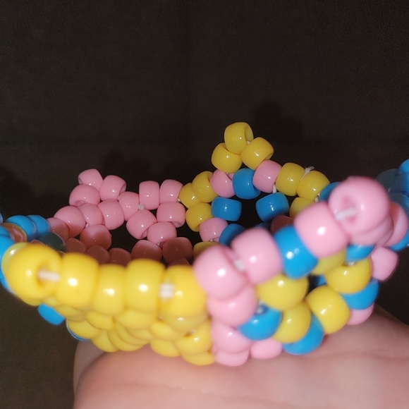 Handmade | Jewelry | Star Crown Kandi Cuff Bracelet Pan Pride 3d Edm ...